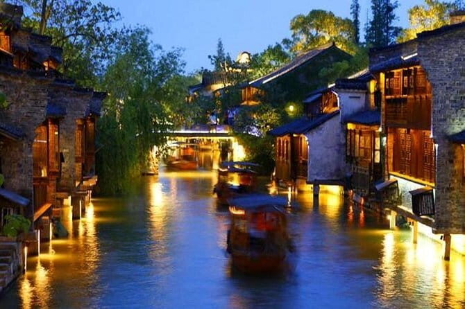 Wuzhen Ancient Water Town Private Night Tour from Hangzhou with Dinner Option - Key Points