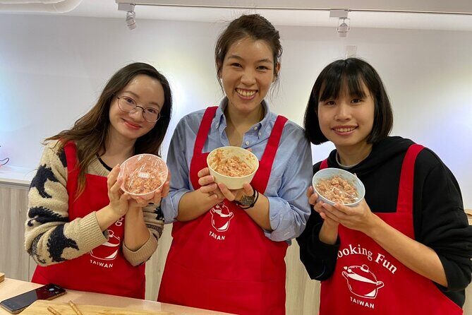 Xiao Long Bao, Chicken vermicelli with mushroom and sesame oil, Tofu strips salad, Bubble milk tea. Taiwan Traditional Delicacies Experience-A (Taipei Cooking Class) - FAQ