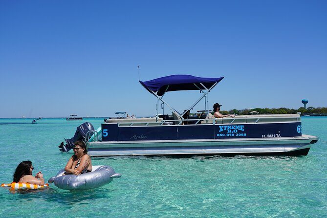 Xtreme H2O 12 Passenger Pontoon Rental Adjacent to Crab Island - Key Points