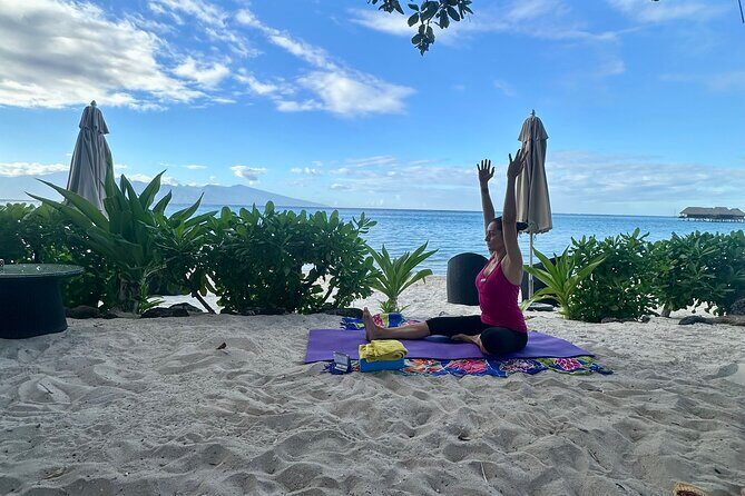 Yoga at sunrise at Sofitel Moorea, overlooking Tahiti - An In-Depth Look at the Sunrise Yoga Experience