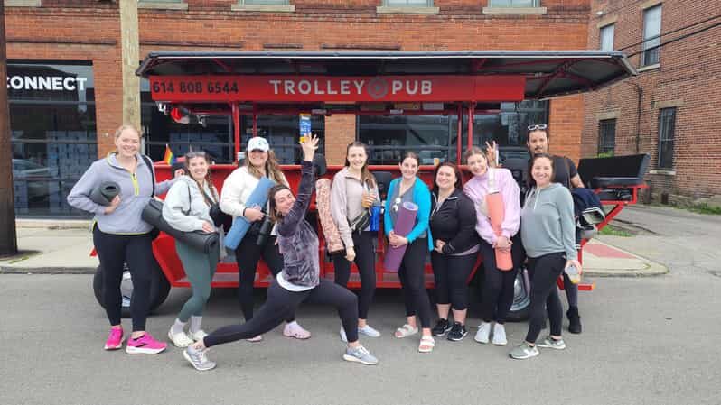 Yoga & Coffee Tour On The Trolley Pub - Key Points
