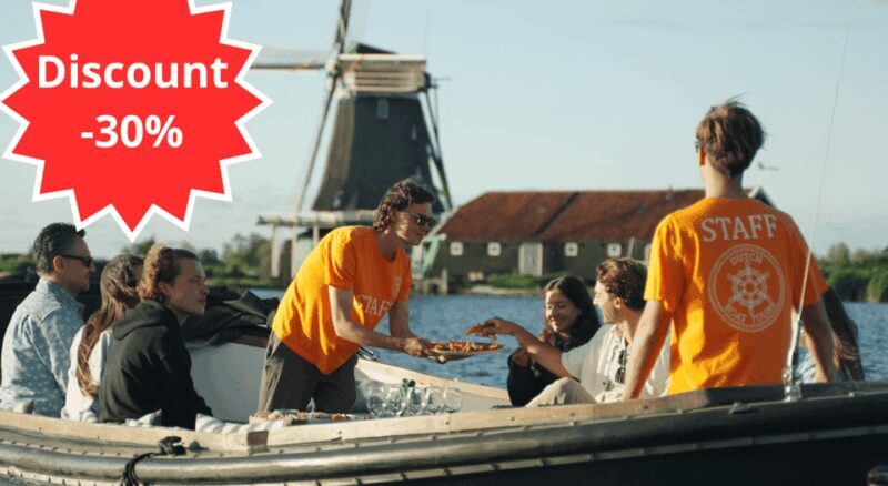 Zaanse Schans: Private Cruise + Guide + Incl. Food & Drinks - The Experience of a Lifetime from the Water