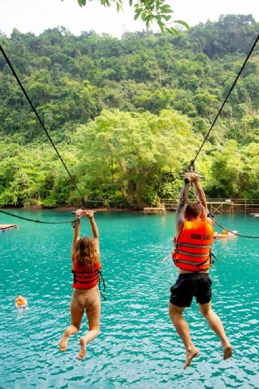 Zipline at Dark Cave And Phong Nha Cave: Dong Hoi/Phong Nha - Introducing the Dark Cave and Phong Nha Cave Tour: An Adventure Packed Day